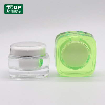 詰め替え式PP PCR 50gのプラスチック顔のクリーム色の瓶のアクリルのコップ