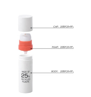 キャップ30ml 50ml PP PCRのプラスチック空気のないびん