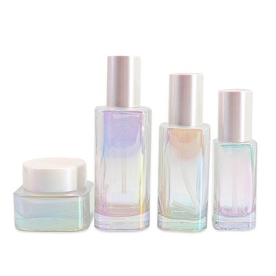 30ml 50ml 100mlのローション ポンプびんのクリームの瓶の血清のびんの正方形のガラス ビン