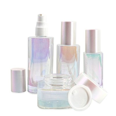30ml 50ml 100mlのローション ポンプびんのクリームの瓶の血清のびんの正方形のガラス ビン