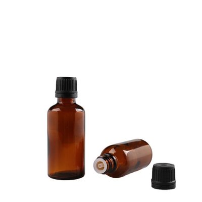 Empty Brown 30ml Glass Liquid Dropper Bottles MSDS 22.0mm