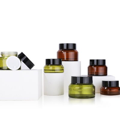 ガラス円形30ml 50mlの空のスキン ケアの容器
