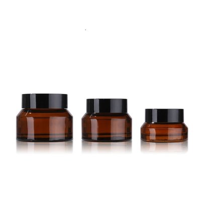 黒いふたが付いているオリーブ色のFDA 15gの化粧品のクリームの瓶