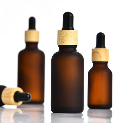 曇らされたブラウンの血清10ml 1ozガラスの化粧品の点滴器のびん