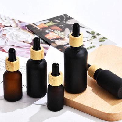 曇らされたブラウンの血清10ml 1ozガラスの化粧品の点滴器のびん