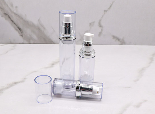 15ml 30ml 50mlのゆとりの円形空の空気のないポンプびん