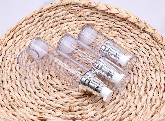 15ml 30ml 50mlのゆとりの円形空の空気のないポンプびん