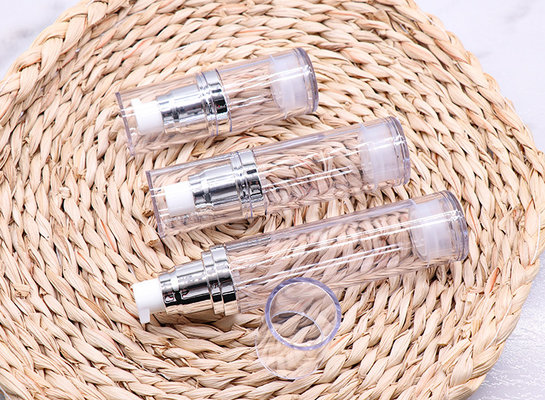 15ml 30ml 50mlのゆとりの円形空の空気のないポンプびん