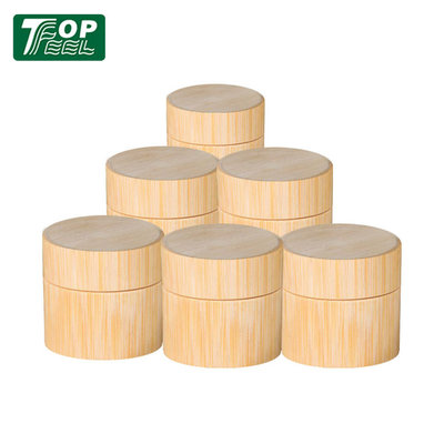 PP Inner Mini 5g 10g Bamboo Cosmetic Cream Jar Hot Stamping