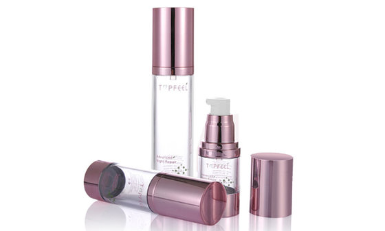 熱い押すABSプラスチック空気のないポンプは15ml 30ml 50mlをびん詰めにする