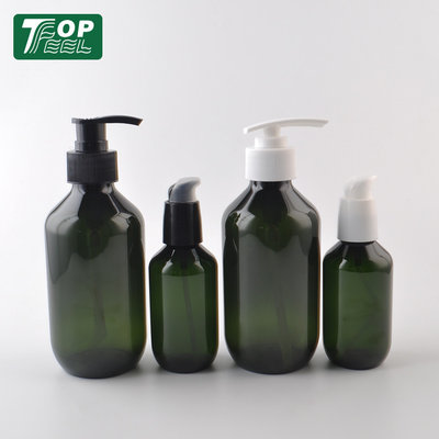 こはく色のボストン円形ペット シャンプーのための空のプラスチック ローション ポンプびん200 300ml 500ml