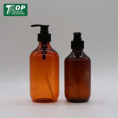 こはく色のボストン円形ペット シャンプーのための空のプラスチック ローション ポンプびん200 300ml 500ml
