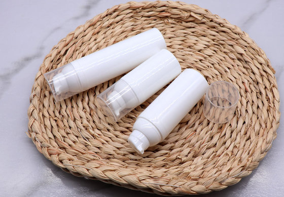 Simple Recycled PP Airless Bottle 15ml 30ml 50ml Plastic Bottle With Snap On Pump