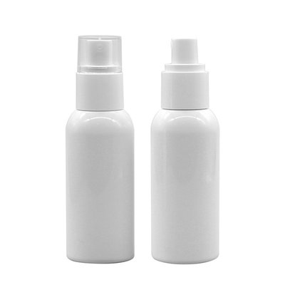 100ml Round Shoulder PET Plastic Spray Pump Bottle White Fine Mist Spray Bottle