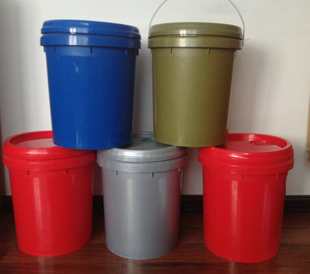 custom food grade blue / gray PP plastic storage barrels bucket with lids