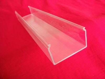 Customized U shape Plastic PC / PMMA Profile shapes For Led light cover