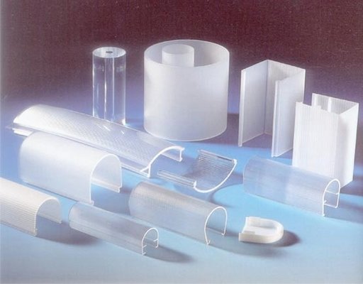 Customized U shape Plastic PC / PMMA Profile shapes For Led light cover