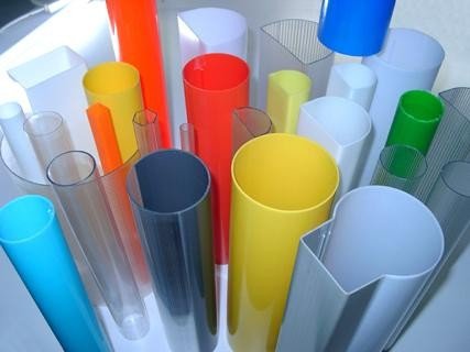 red / clear Extruded Polymethyl Methacrylate PMMA Plastic Stripe Lampshade Profile