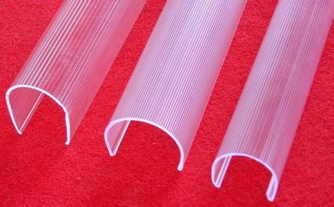 red / clear Extruded Polymethyl Methacrylate PMMA Plastic Stripe Lampshade Profile