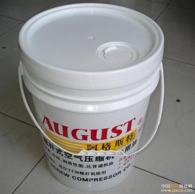 packaging Bucket Type White Plastic Storage Barrels Pail , round plastic containers