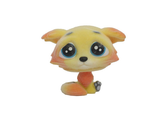 Giocattoli animali affollati amichevoli eco- gialli, giocattolo del gatto dei bambini di 4.5cm