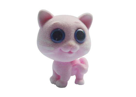 Stile luminoso affollato rosa degli animali del gattino degli occhi dei giocattoli animali del fumetto grande
