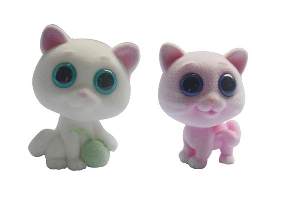 Stile luminoso affollato rosa degli animali del gattino degli occhi dei giocattoli animali del fumetto grande