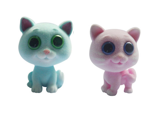 Stile luminoso affollato rosa degli animali del gattino degli occhi dei giocattoli animali del fumetto grande