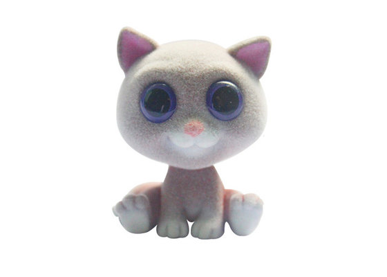 Iniezione del giocattolo del gatto di Kitty farcita capsula grigio chiaro per il distributore automatico
