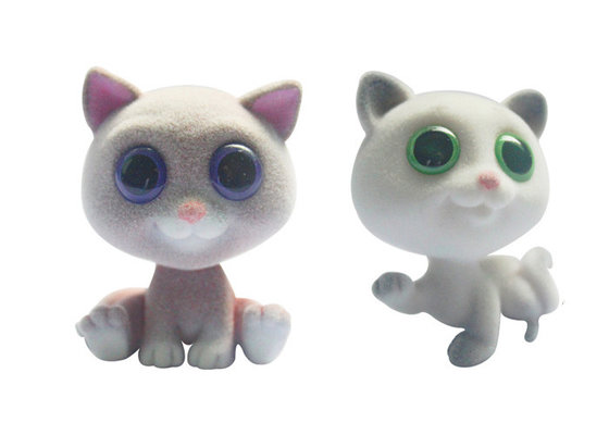 Iniezione del giocattolo del gatto di Kitty farcita capsula grigio chiaro per il distributore automatico