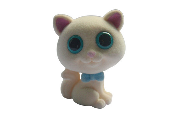 PVC farcito sveglio di protezione dell'ambiente dei gatti di Kitty della raccolta color giallo canarino