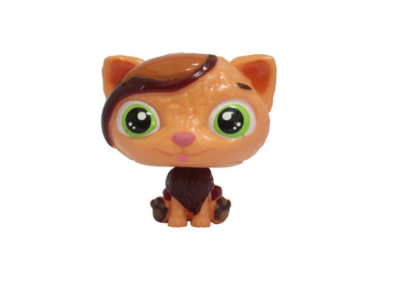 Il gatto di plastica del fumetto mobile calcola arancio inoffensivo/verde per Keychain