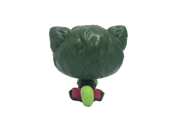 Il gatto di plastica del fumetto mobile calcola arancio inoffensivo/verde per Keychain