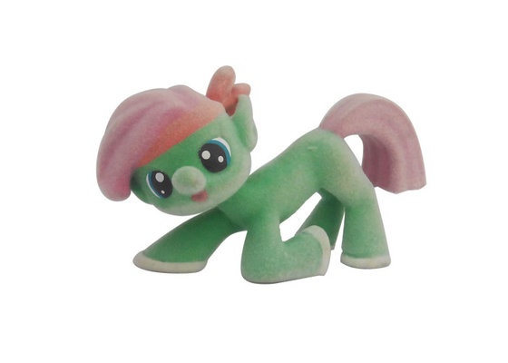 Vivid Green Beautiful Plastic Pony Toys , Small Original My Little Pony Plastic Toys