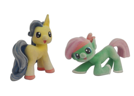 Vivid Green Beautiful Plastic Pony Toys , Small Original My Little Pony Plastic Toys