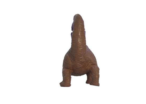 Il dinosauro fresco di plastica marrone porpora dei ragazzi gioca lavabile per il ricordo