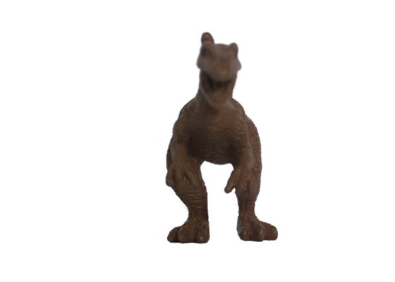 Giocattoli di plastica del dinosauro su misura EN71, 5.5cm Drak Brown pochi dinosauri di plastica