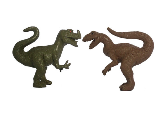Giocattoli di plastica del dinosauro su misura EN71, 5.5cm Drak Brown pochi dinosauri di plastica