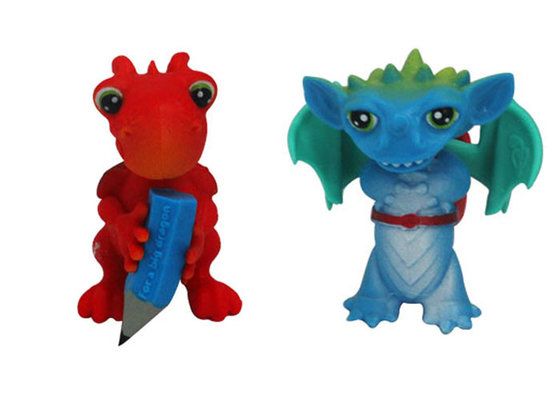 Grande progettazione del fumetto della bocca dei giocattoli di plastica freschi molli a 2,5 pollici del dinosauro per il gioco dei bambini