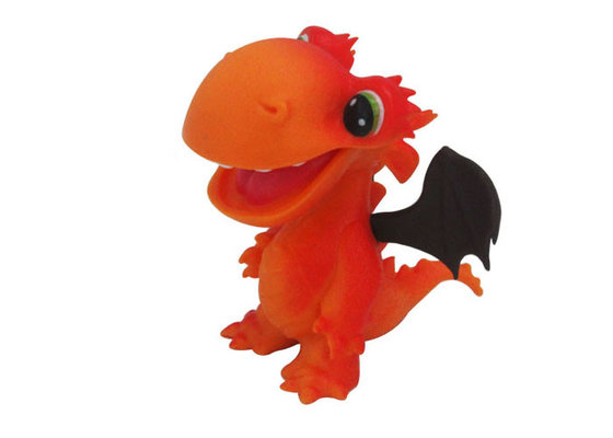 Il dinosauro di plastica realistico divertente arancio gioca la forte ala dura per il regalo dei bambini