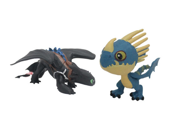 Le figure di plastica uniche professionali di Disney, drago a 3 pollici blu di film gioca