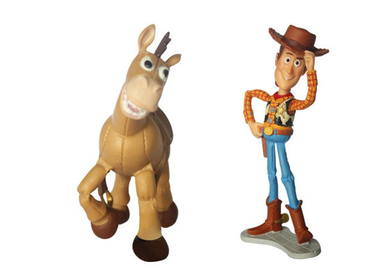 Figure di plastica maschii divertenti di Disney, action figure di Woody dello sceriffo del cowboy del TPE di 12cm