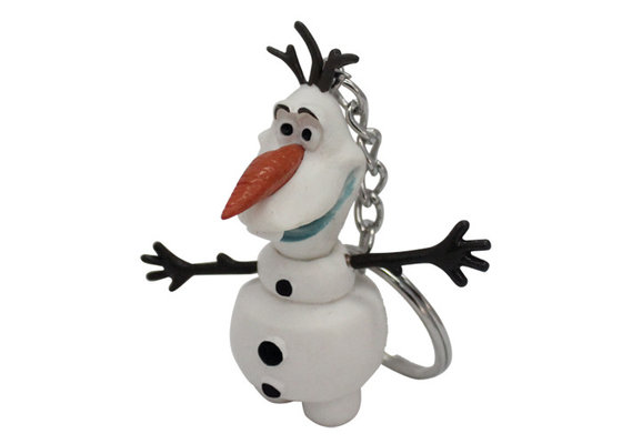 Figure di plastica sveglie su ordinazione mini giocattolo congelato di Disney di Olaf di film per la catena chiave