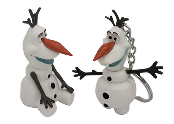 Figure di plastica sveglie su ordinazione mini giocattolo congelato di Disney di Olaf di film per la catena chiave