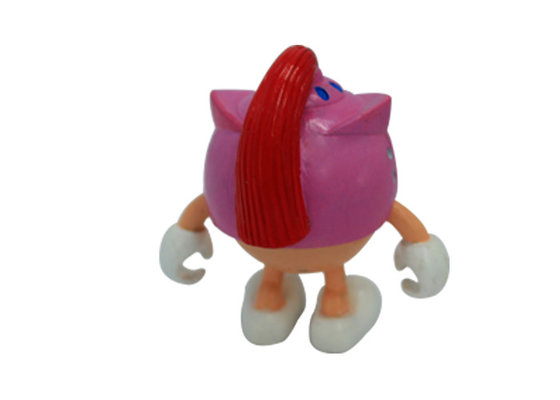 Grande stile della bocca di piccolo rosa fresco di plastica sveglio delle action figure per la decorazione domestica