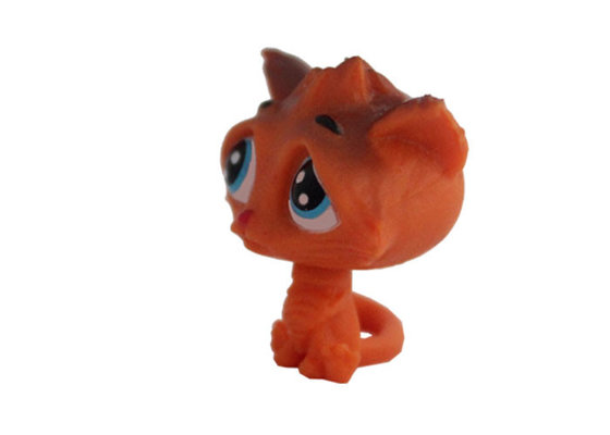 Approvazione arrabbiata arancio di progettazione BSCI del gatto dei piccoli giocattoli miniatura di plastica non tossici