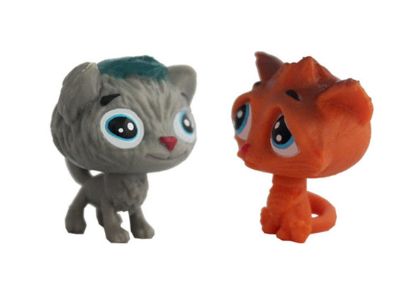 Approvazione arrabbiata arancio di progettazione BSCI del gatto dei piccoli giocattoli miniatura di plastica non tossici