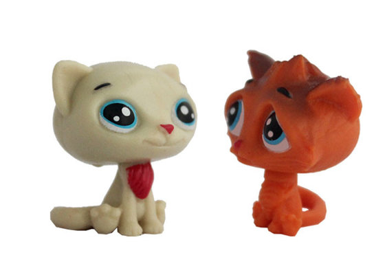 Approvazione arrabbiata arancio di progettazione BSCI del gatto dei piccoli giocattoli miniatura di plastica non tossici