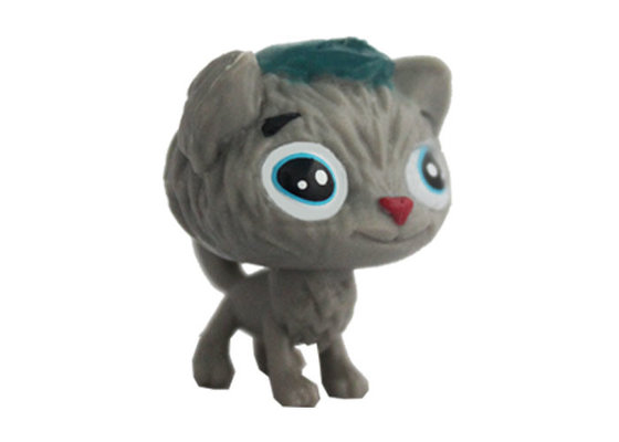 I giocattoli miniatura di plastica grigi amichevoli di Eco, dimagriscono 2,5" figure di plastica del gatto della capsula