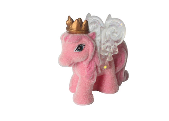Mini cavallino molle rosa della capsula del giocattolo della capsula del PVC con chiara altezza dell'ala 3cm